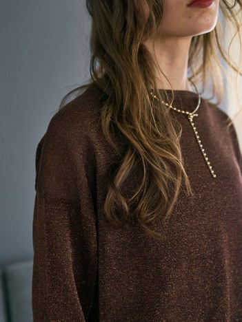 大人気ラメシリーズ】ラメシアーボックスニット｜qualite / カリテ